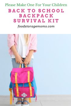 Back To School Backpack Survival Kit - Food Storage Moms