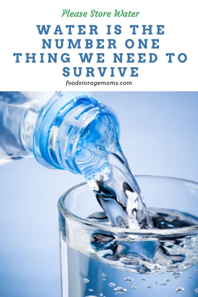 Water Is The Number One Thing We Need To Survive - Food Storage Moms