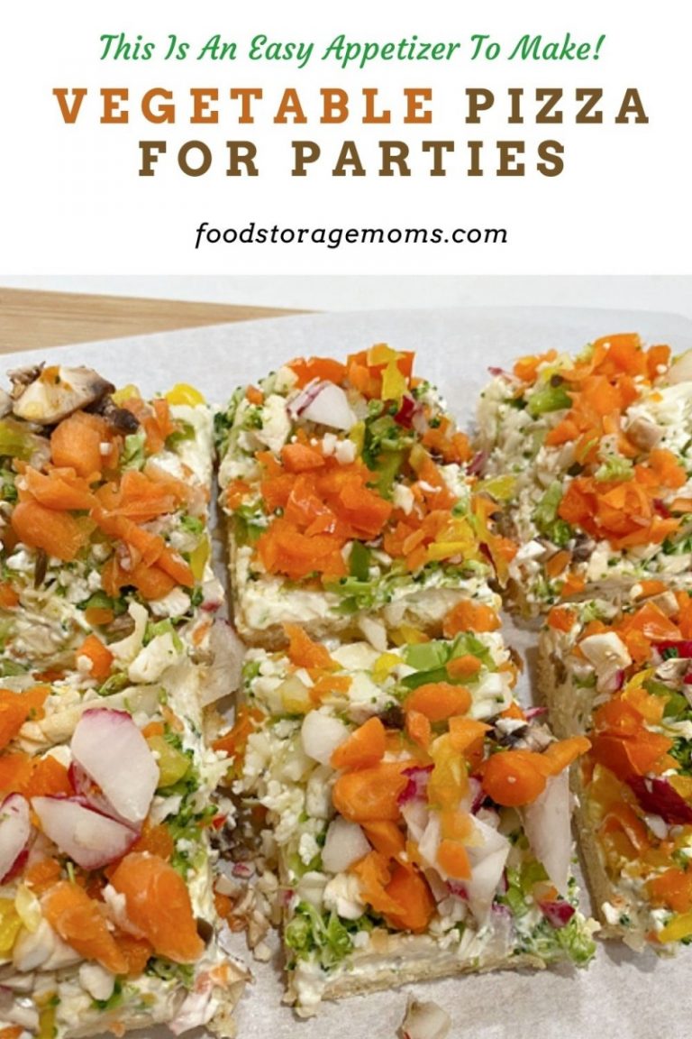 Vegetable Pizza for Parties - Food Storage Moms