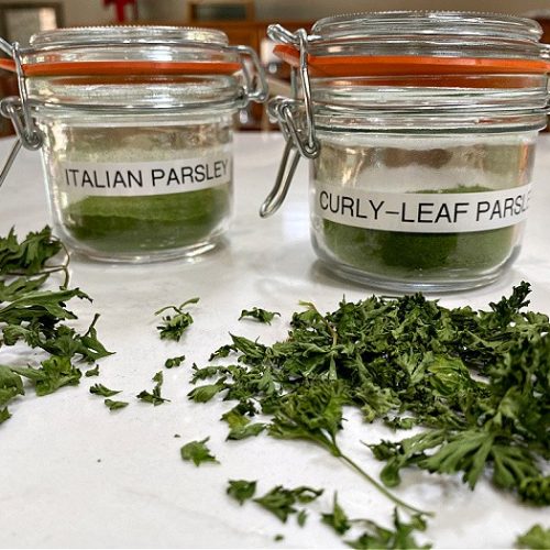 How To Dehydrate Parsley + Parsley Powder - Food Storage Moms