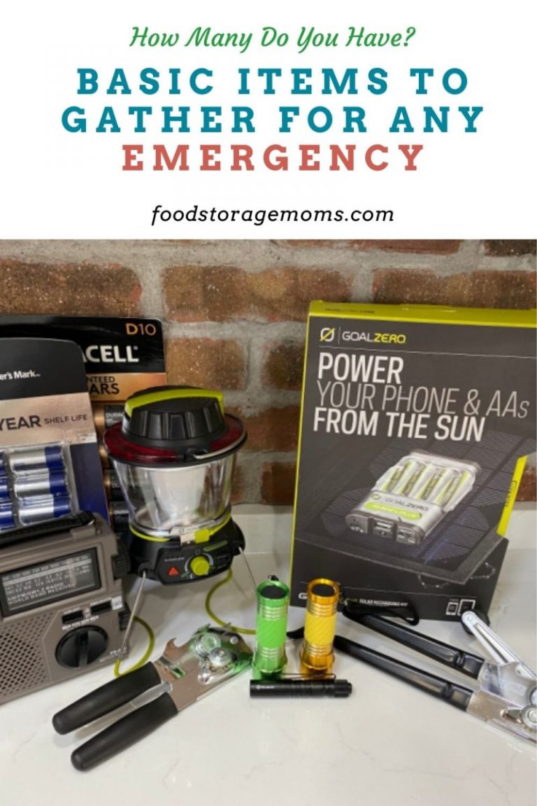 Basic Items To Gather For Any Emergency - Food Storage Moms