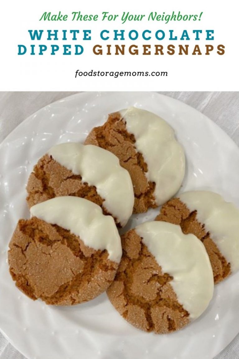 White Chocolate-Dipped Gingersnaps - Food Storage Moms