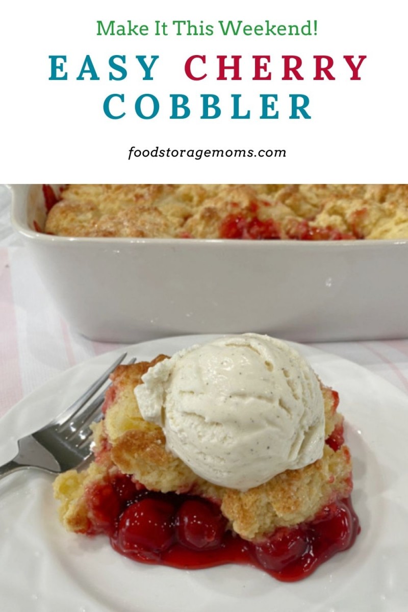 Easy Cherry Cobbler - Food Storage Moms