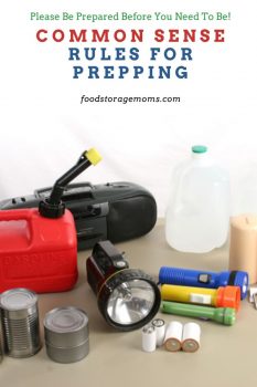 Common Sense Rules For Prepping - Food Storage Moms