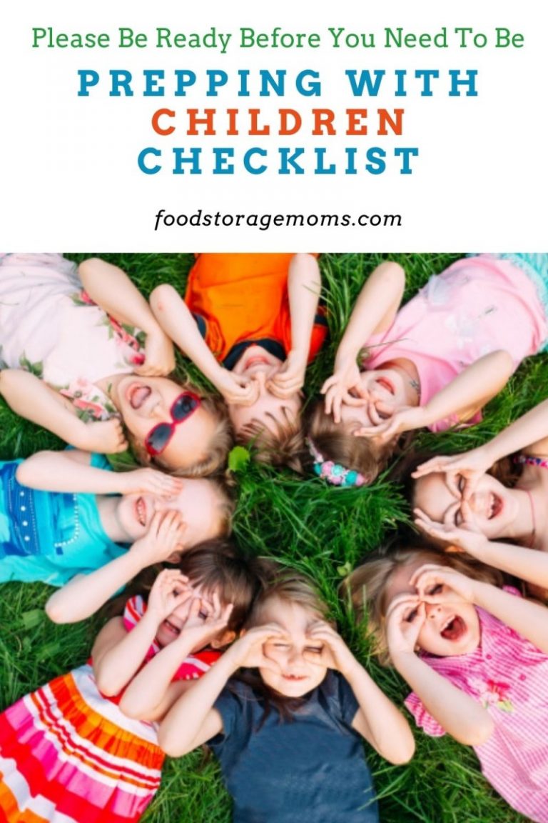 Prepping with Children Checklist - Food Storage Moms