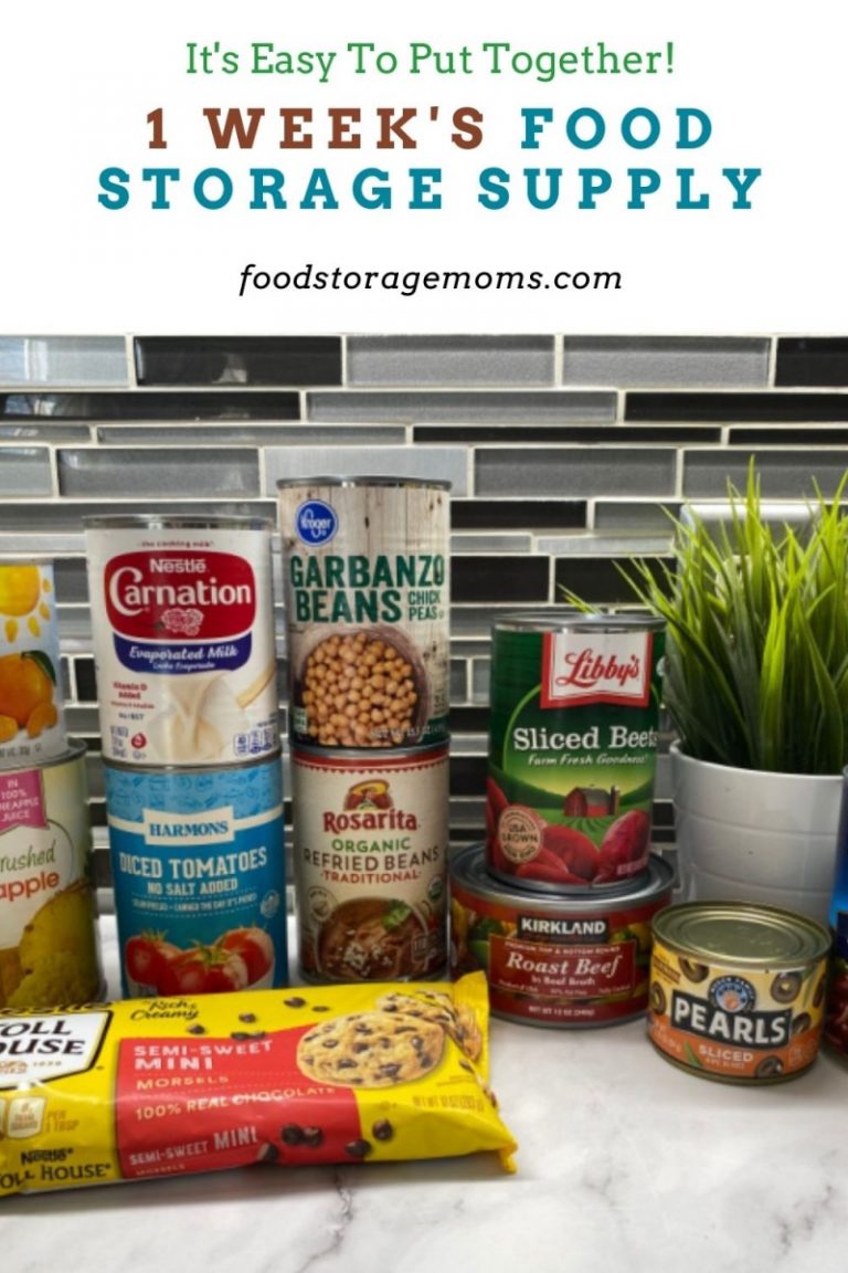 1 Week's Food Storage Supply (Printable List) - Food Storage Moms