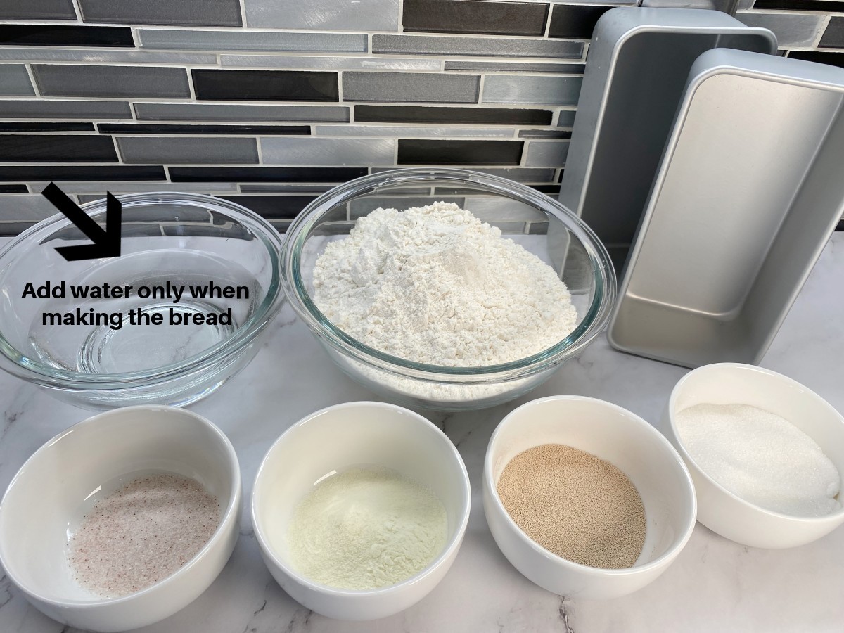 Making White Bread Ingredient Bags - Food Storage Moms