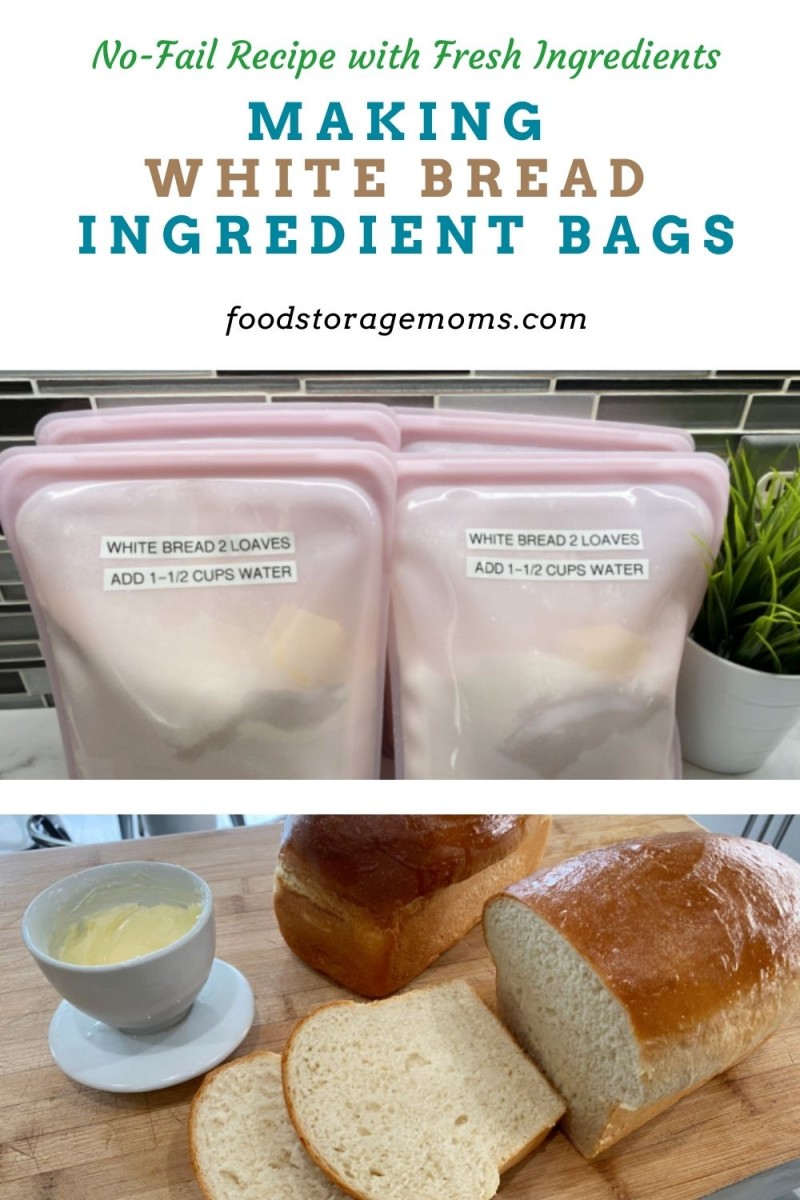 Making White Bread Ingredient Bags - Food Storage Moms