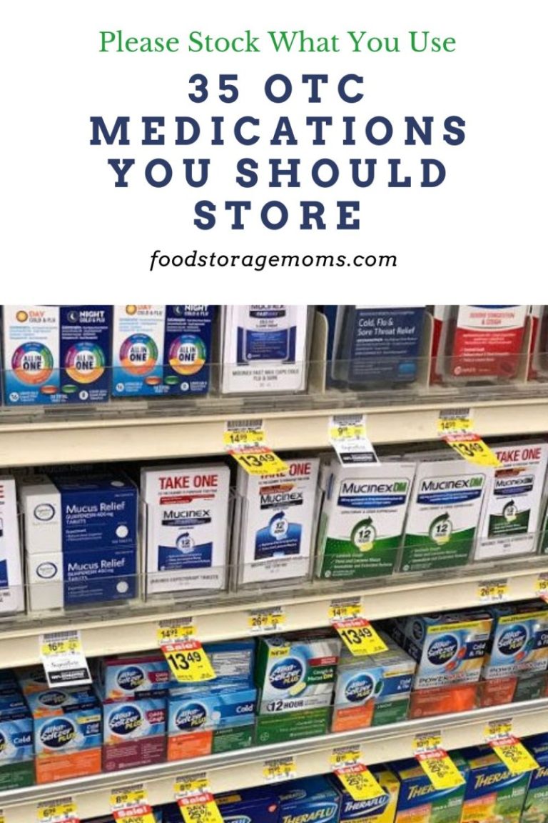 35 OTC Medications You Should Store - Food Storage Moms