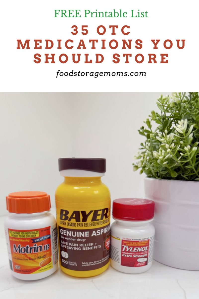 35 OTC Medications You Should Store - Food Storage Moms