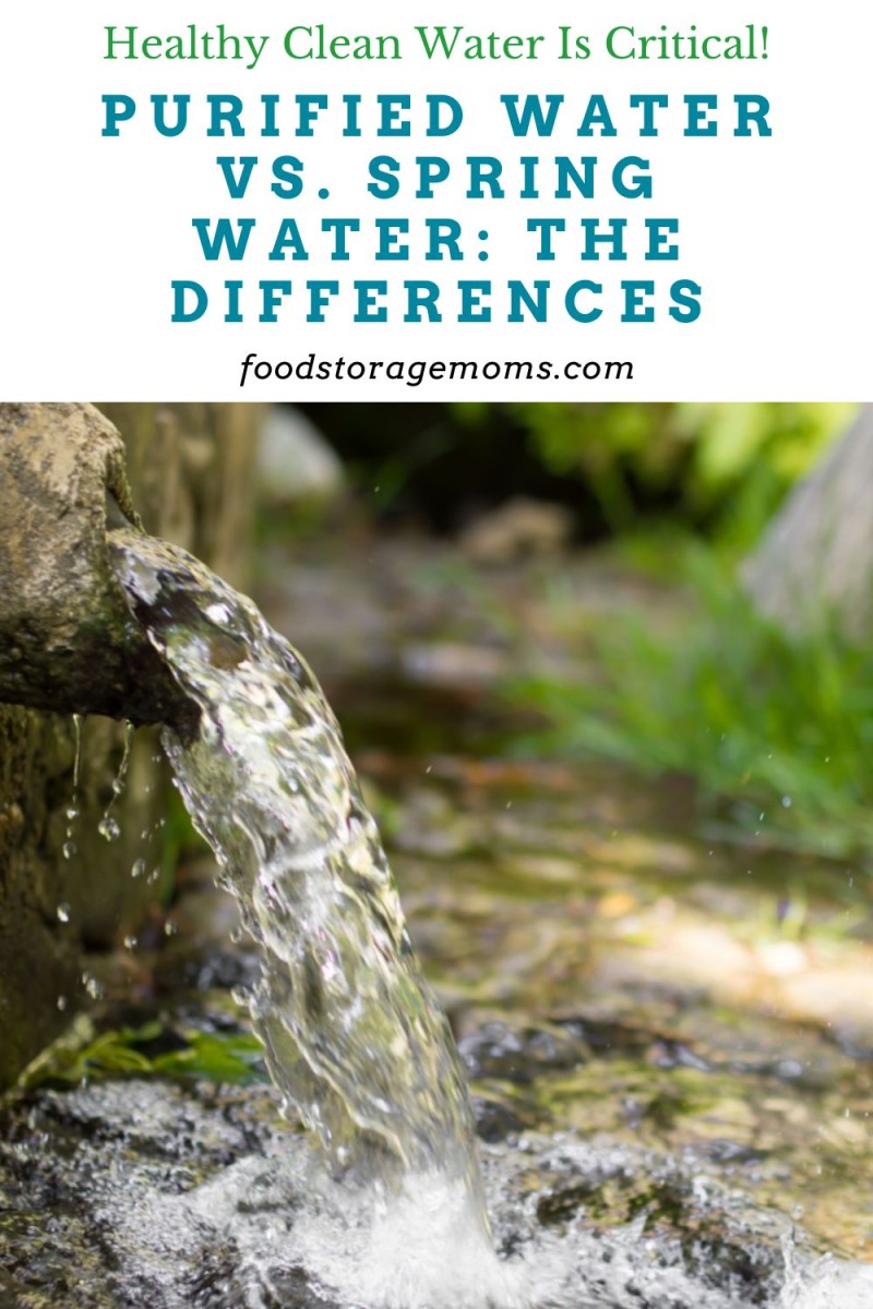 Purified Water vs. Spring Water: The Differences - Food Storage Moms
