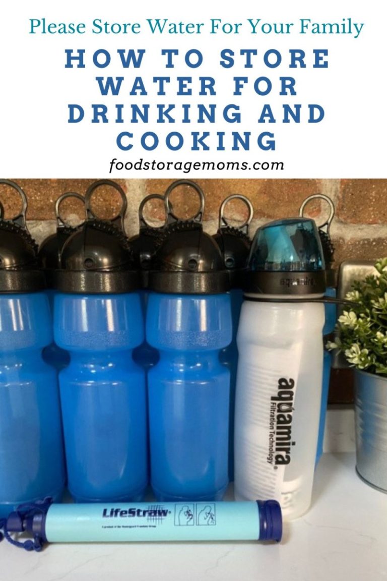 How To Store Water For Drinking And Cooking - Food Storage Moms