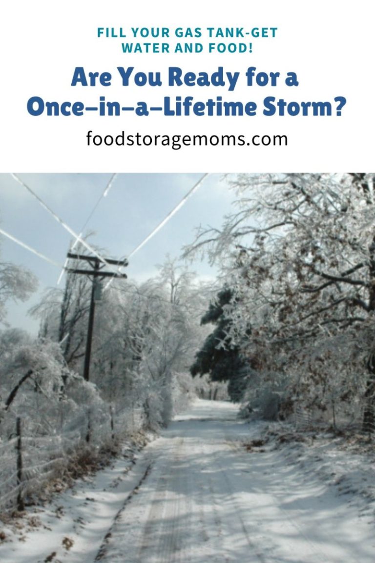 Are You Ready for a Once-in-a-Lifetime Storm? - Food Storage Moms
